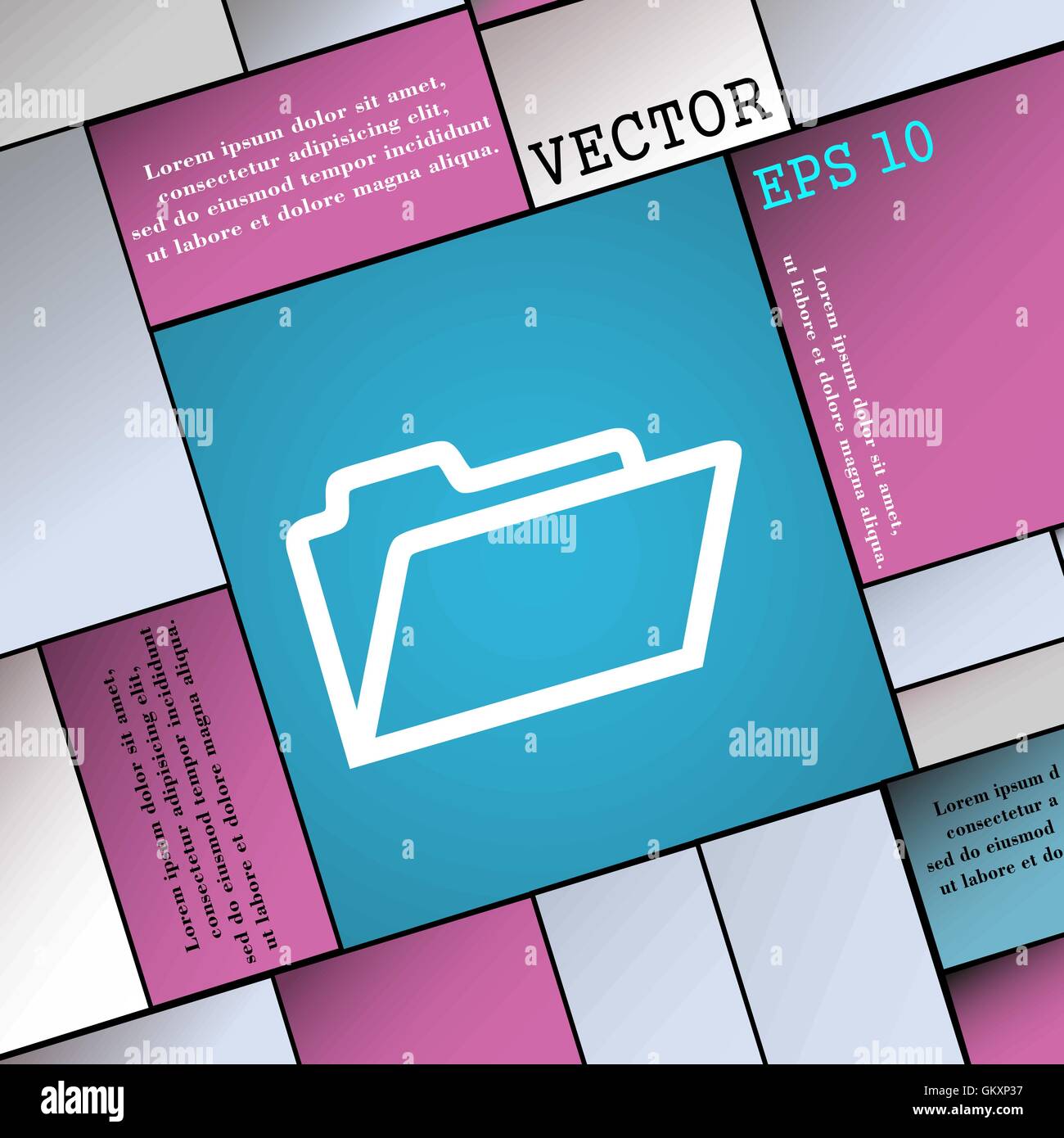 Folder icon sign. Modern flat style for your design. Vector Stock ...