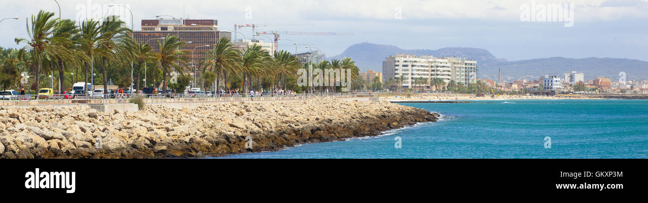Panoramic view of Palma de Mallorca in Spain Stock Photo - Alamy