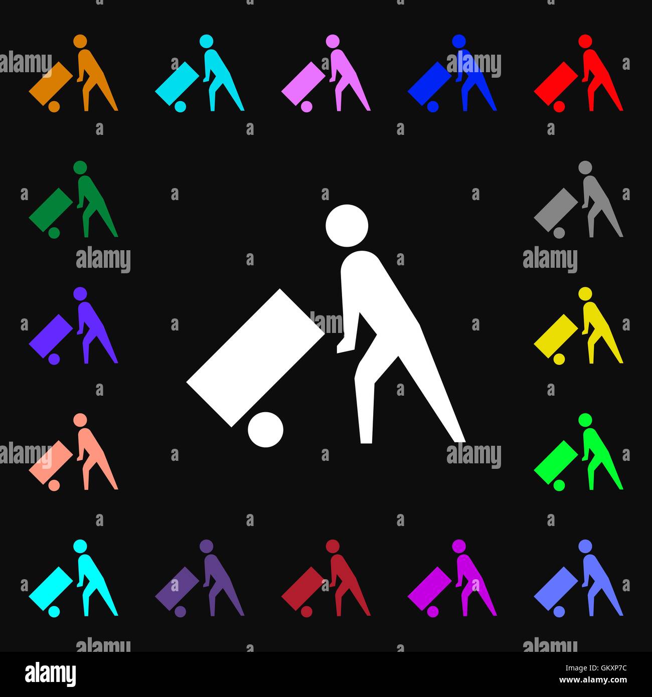 Loader iconi sign. Lots of colorful symbols for your design. Vector ...