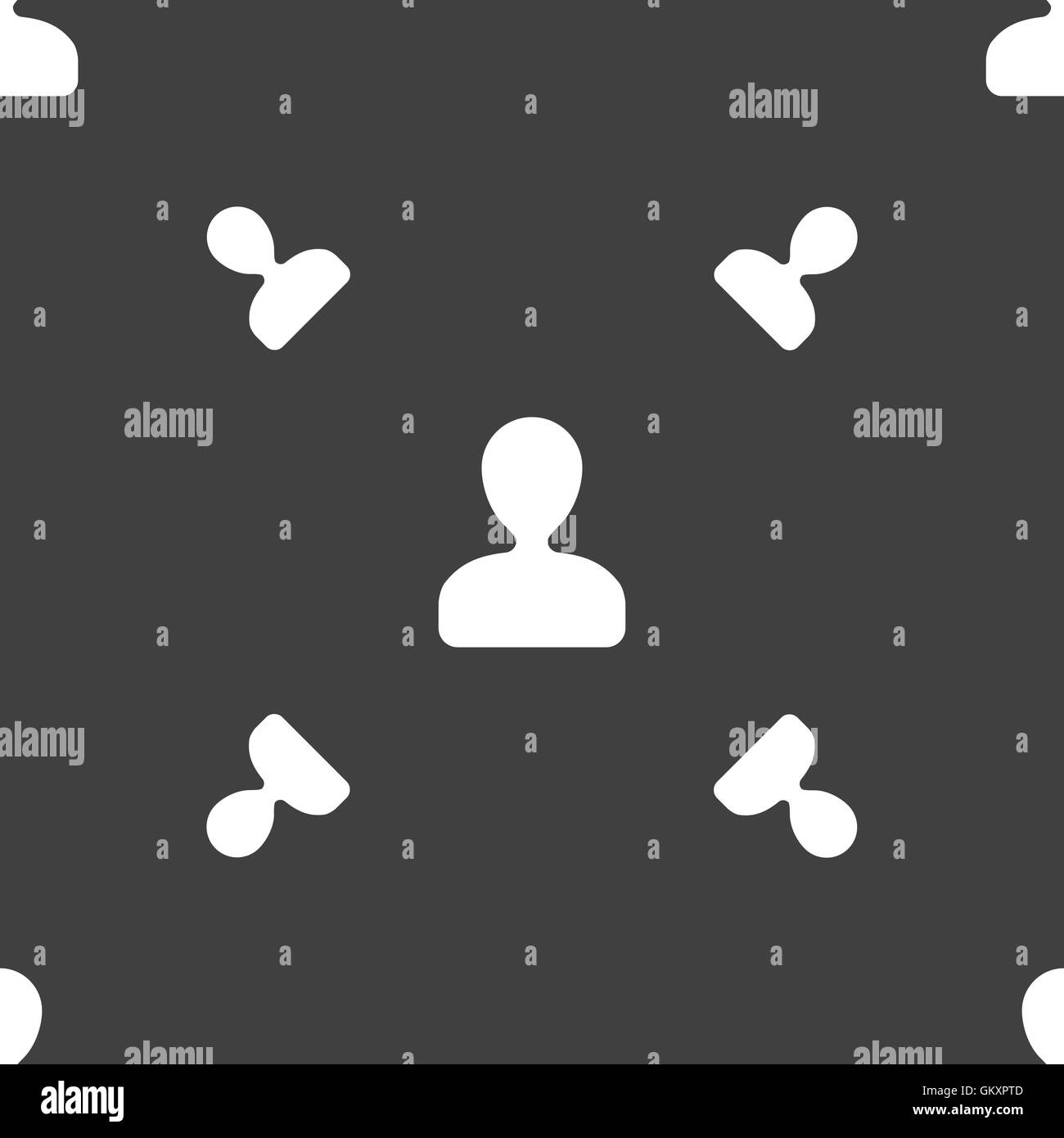 male silhouette icon sign. Seamless pattern on a gray background ...