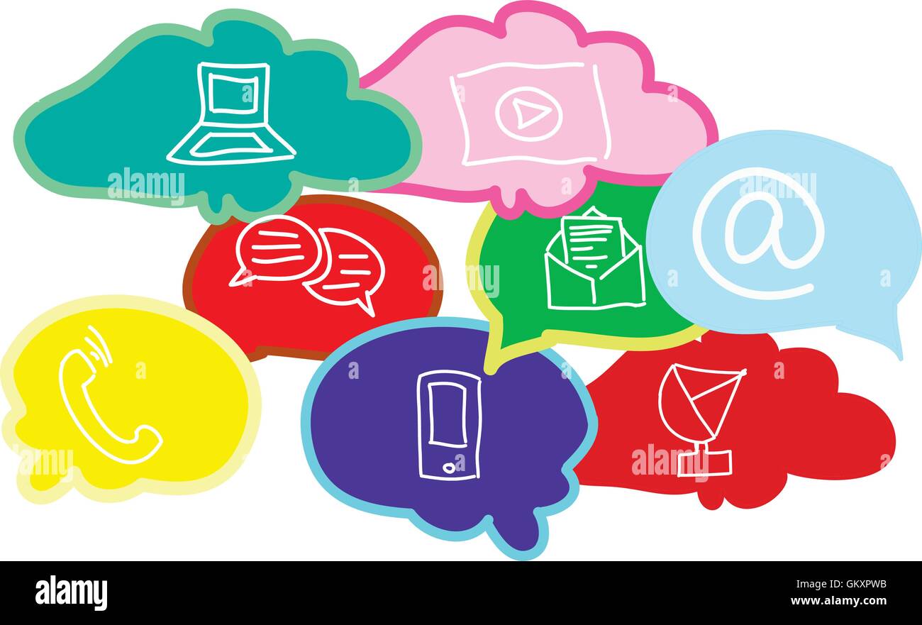 Drawn colored computer stuff Stock Vector Image & Art - Alamy