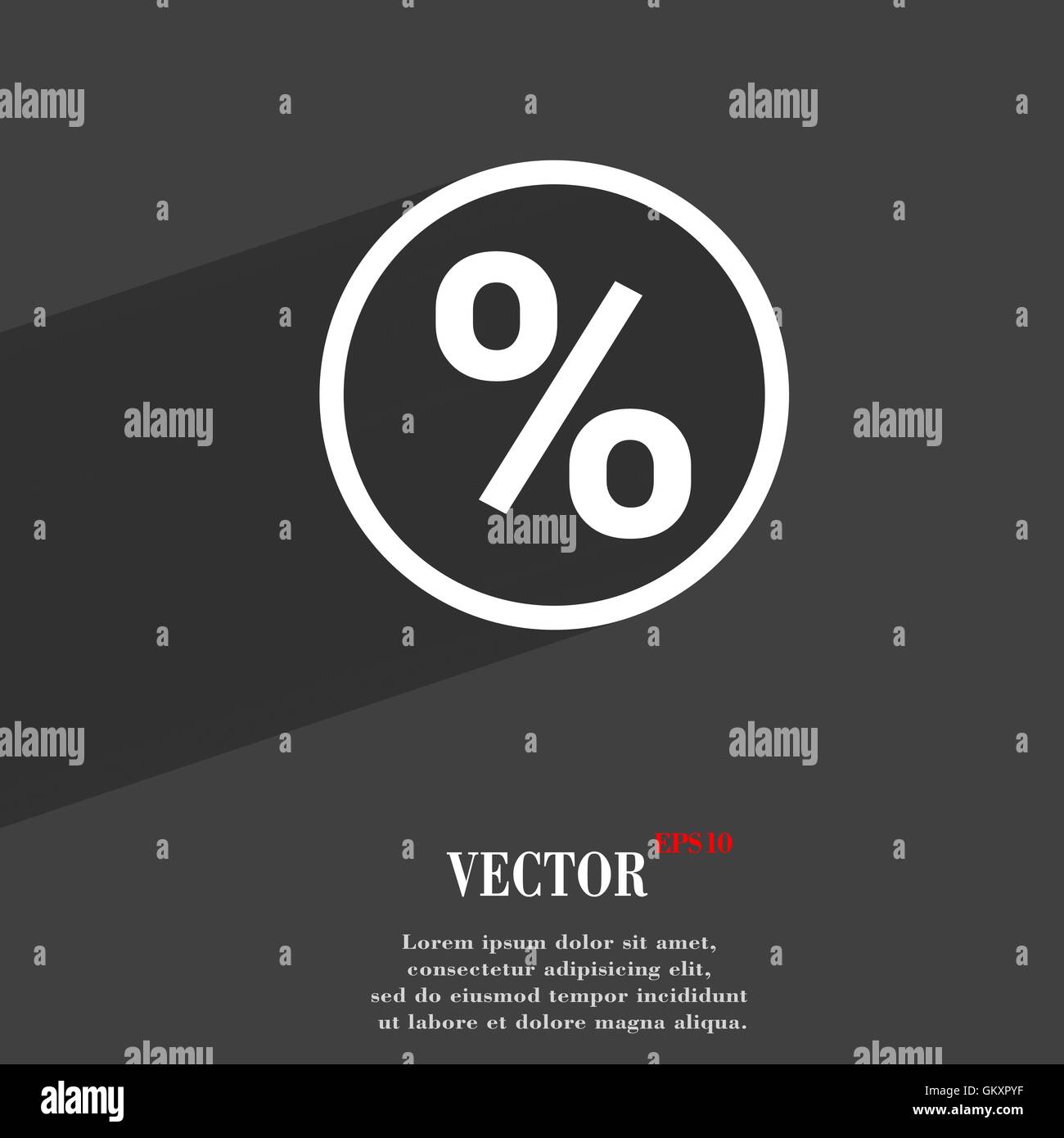Percent symbol flat design illustration hi-res stock photography and ...