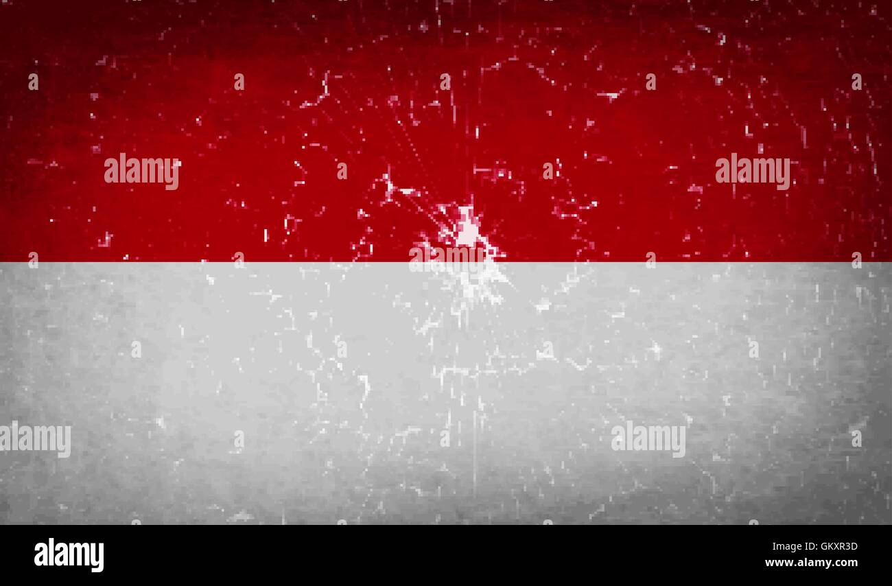 Flags Indonesia with broken glass texture. Vector Stock Vector Image ...