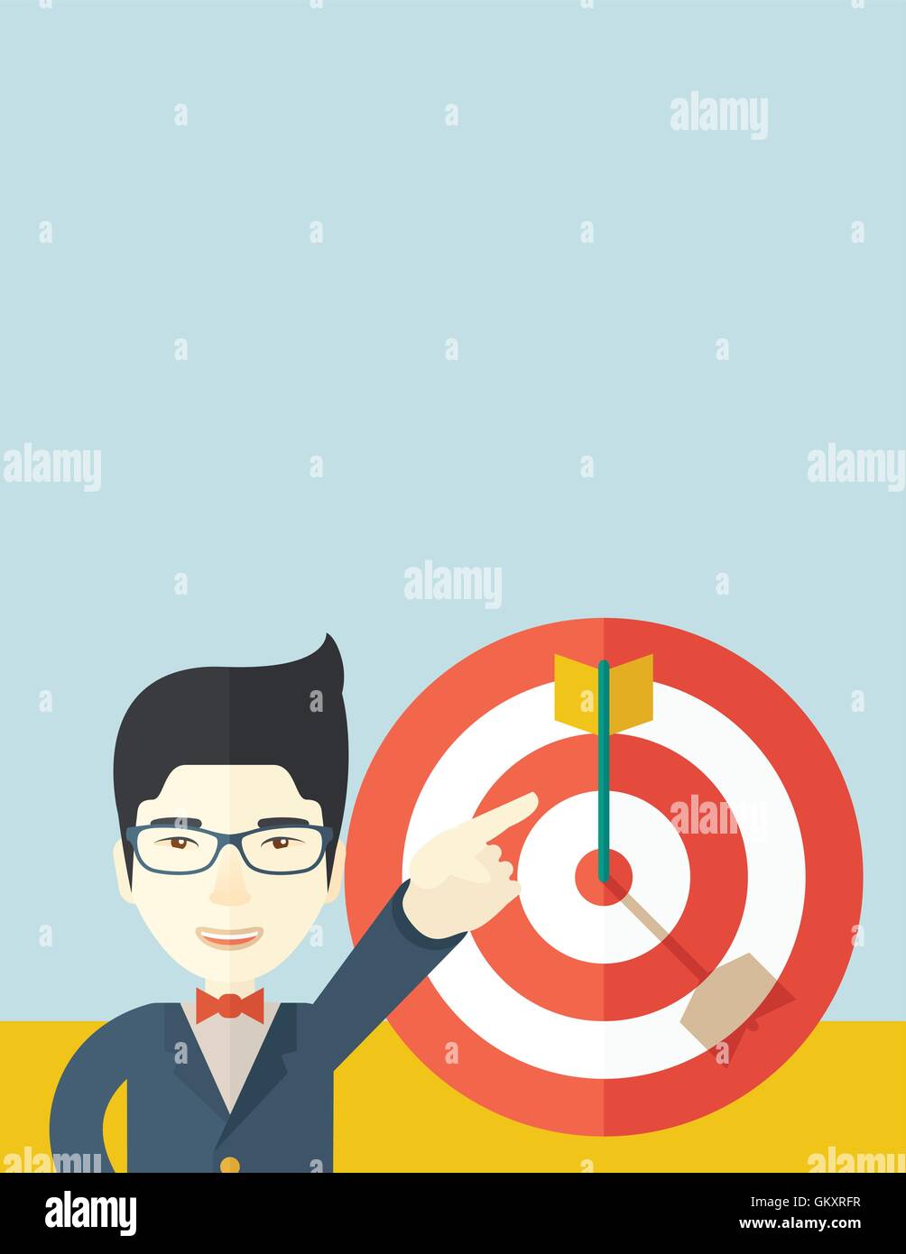 Japanese salesman hit the sales target Stock Vector Image & Art - Alamy