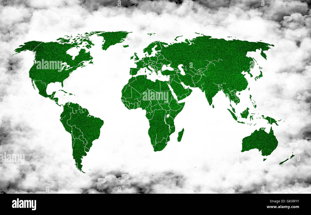Earth globe green map hi-res stock photography and images - Alamy