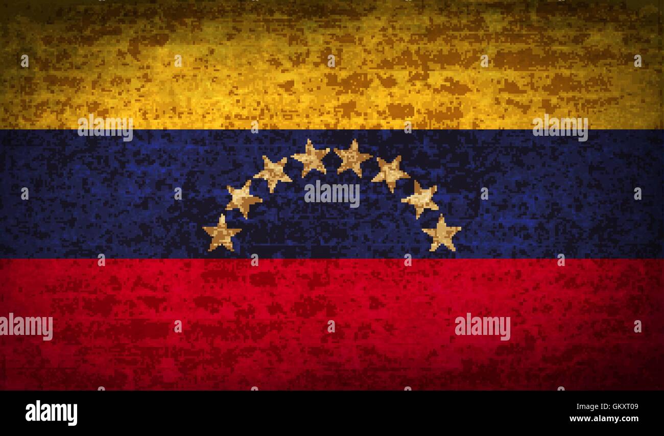 Flags Venezuela with dirty paper texture. Vector Stock Vector Image ...
