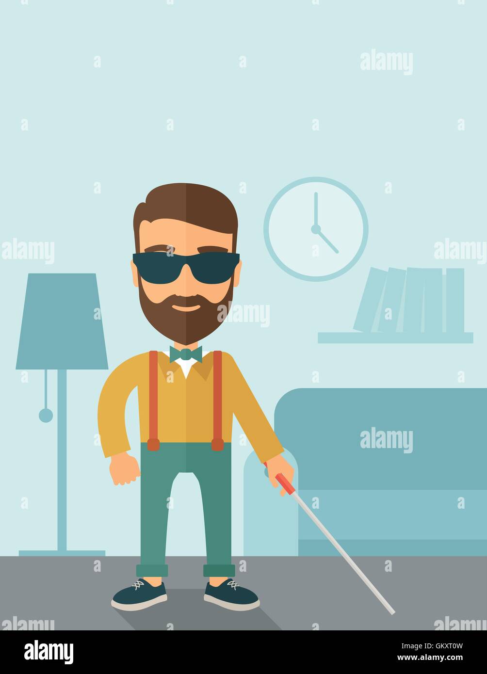 Blind man with walking stick Stock Vector Image & Art - Alamy Blind man with walking stick Stock Vector Image & Art - Alamy