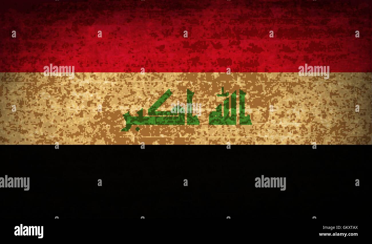 Flags Iraq with dirty paper texture. Vector Stock Vector Image & Art ...