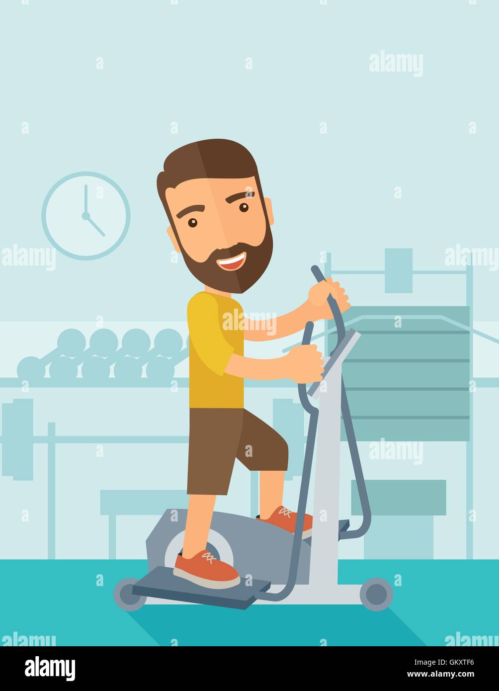 Sport equipment in gym Stock Vector Images - Alamy