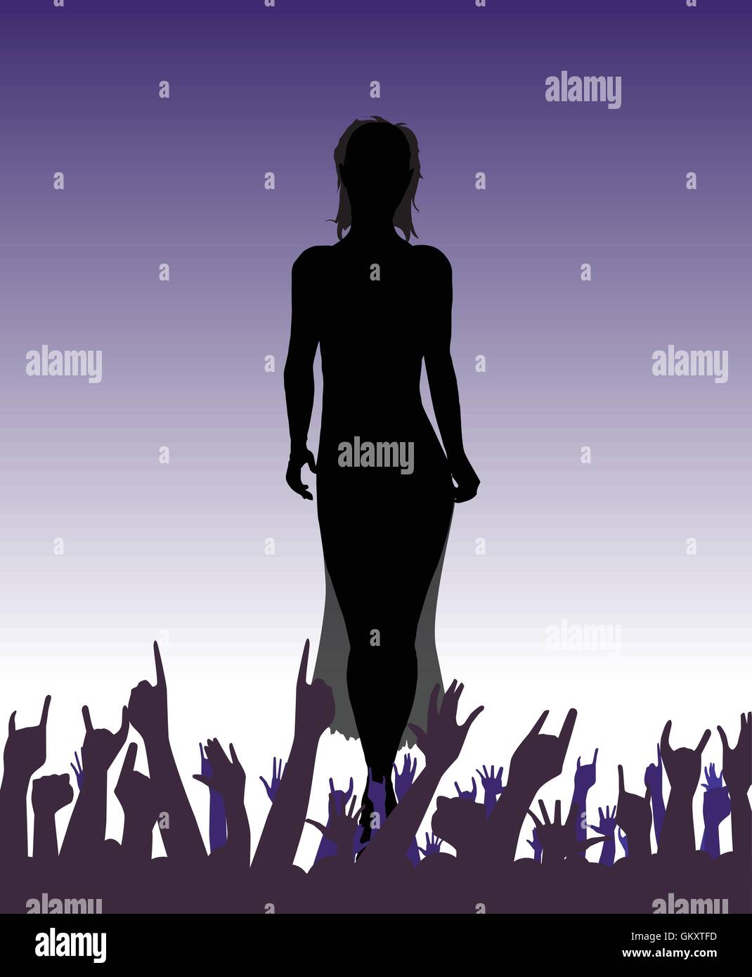 Walk of fashion Stock Vector Images - Alamy