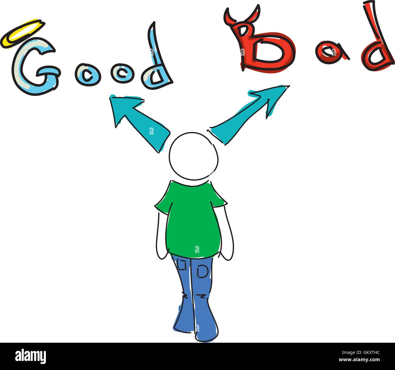 Drawn colored person with words Stock Vector Image & Art - Alamy