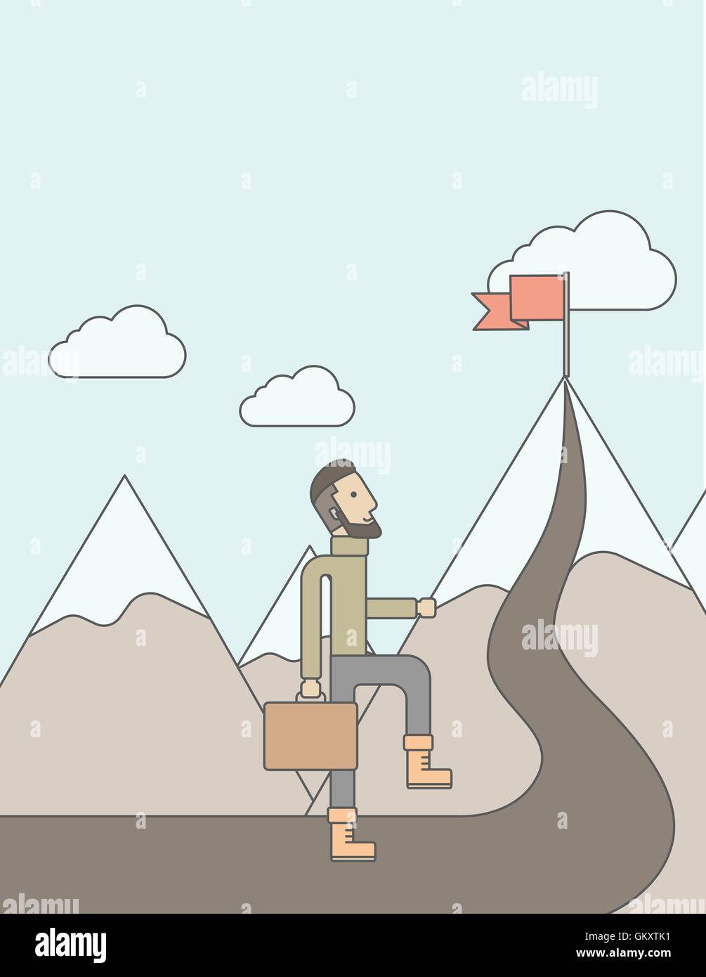 Businessman holding red color Stock Vector Images - Alamy