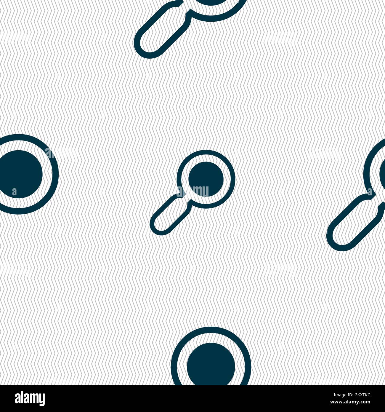 magnifying glass, zoom icon sign. Seamless pattern with geometric ...