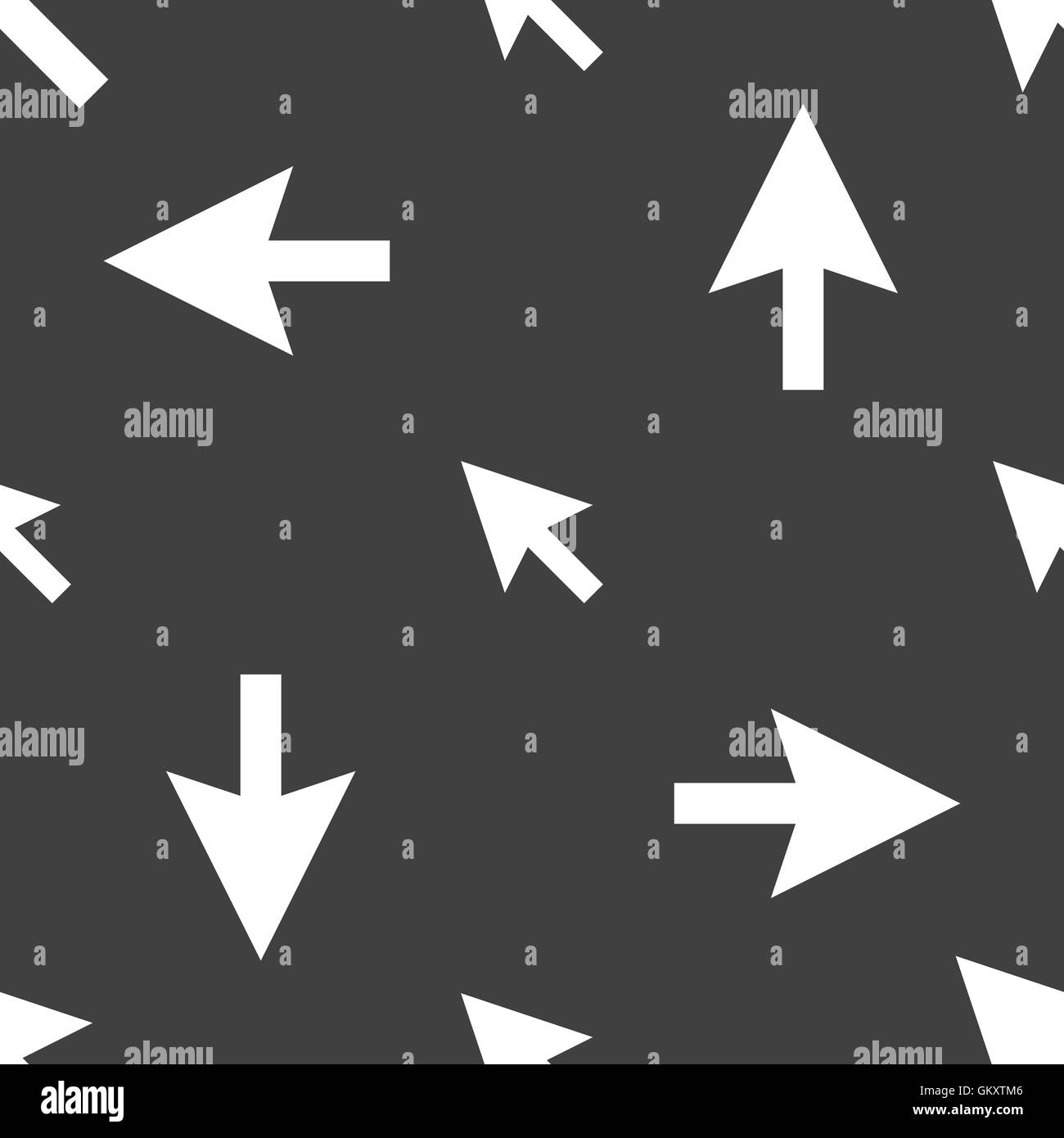 arrow cursor, computer mouse icon sign. Seamless pattern on a gray background. Vector Stock ...