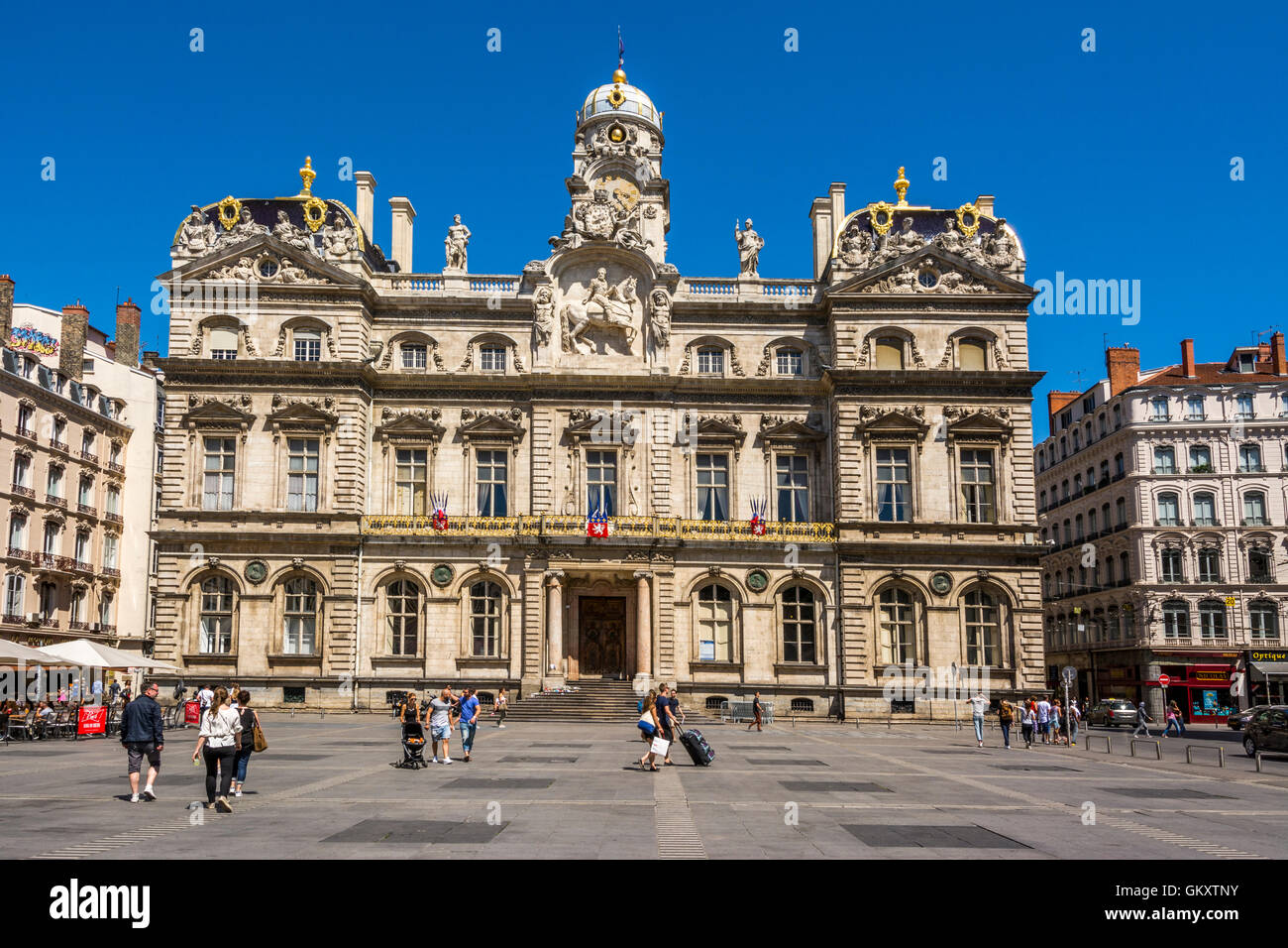 City hall square lyon france hi-res stock photography and images - Alamy