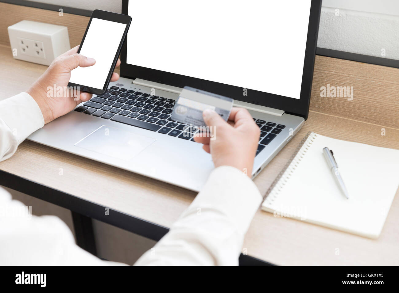Computer laptop mobile phone hi-res stock photography and images - Alamy