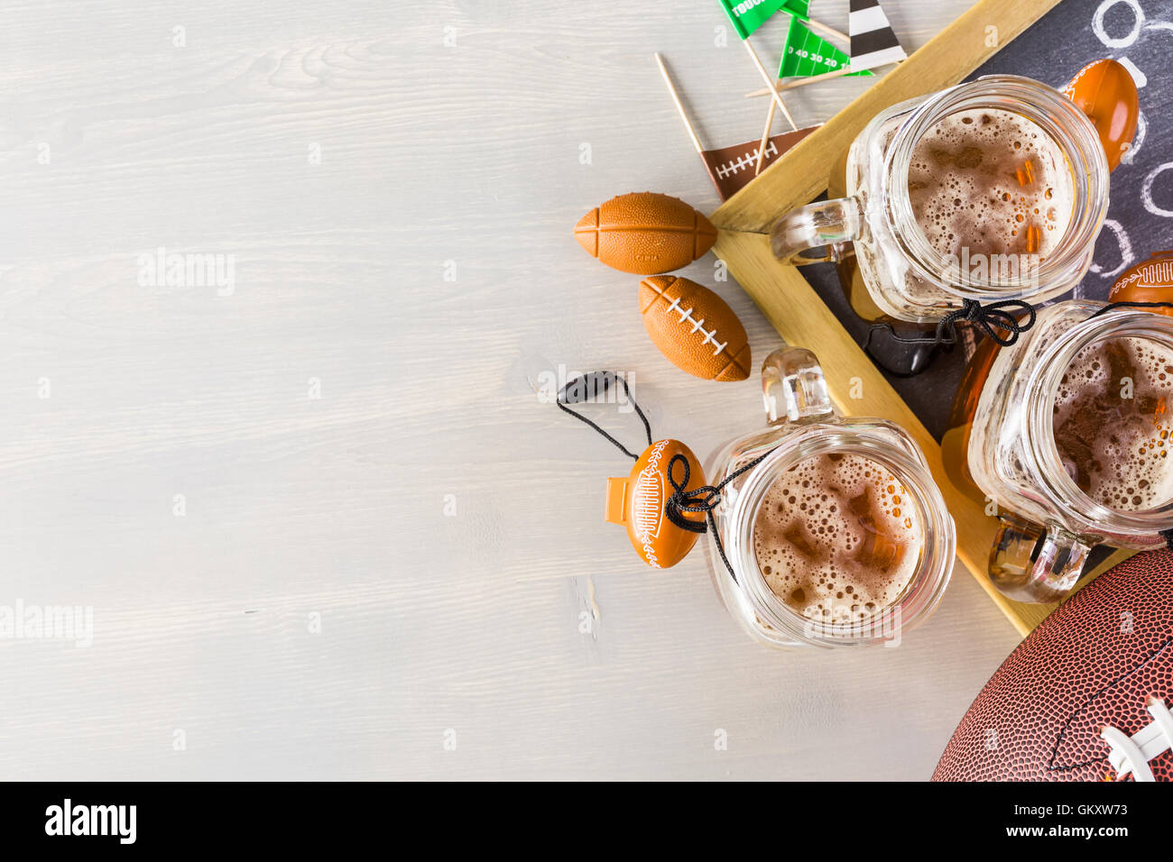 Sliders with veggie tray on the table for the football party Stock ...