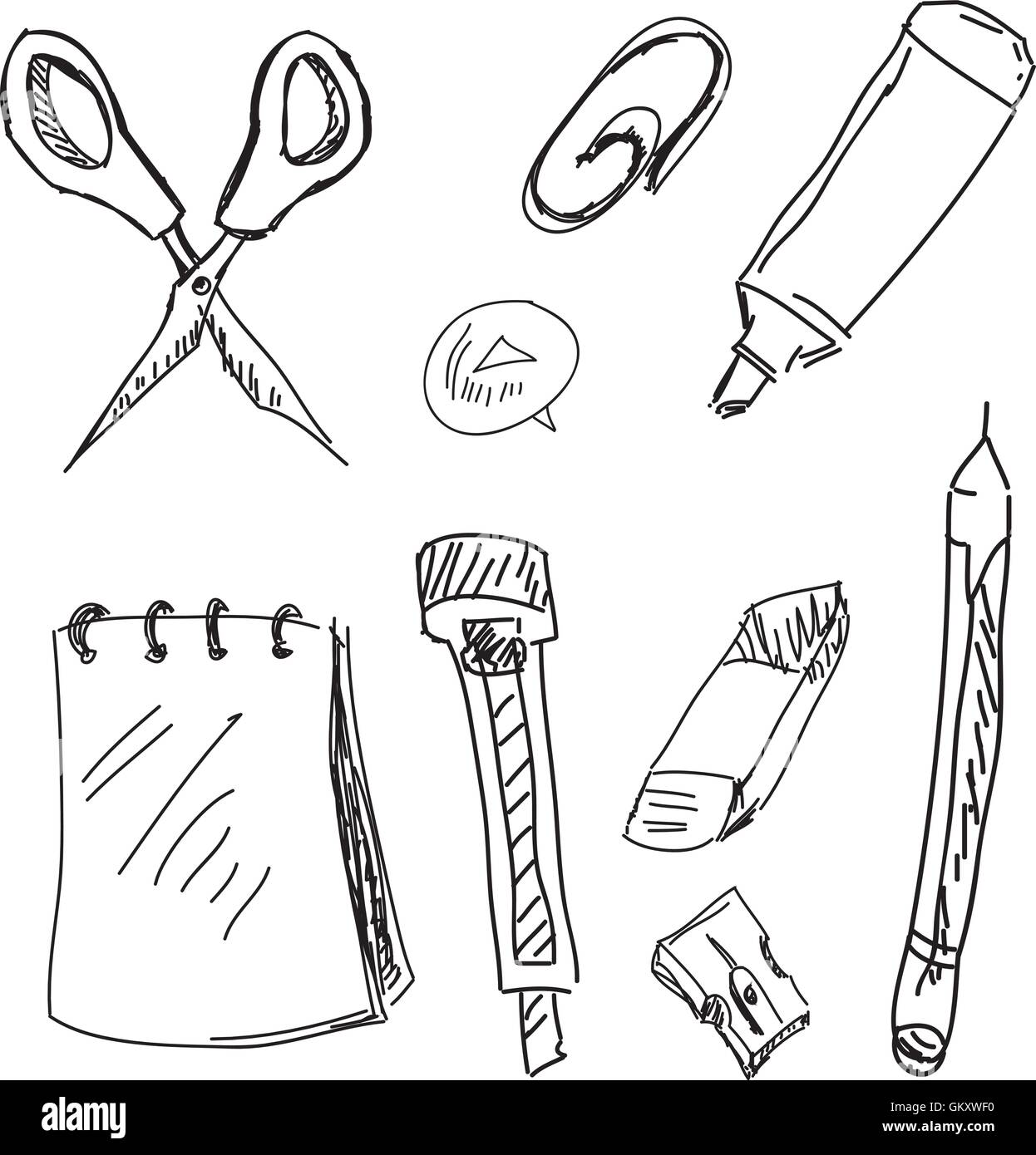 Pencil Top Eraser Clipart Black And White