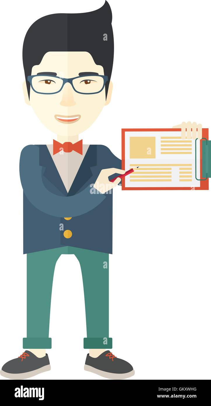 Asian business man show Stock Vector Images - Alamy