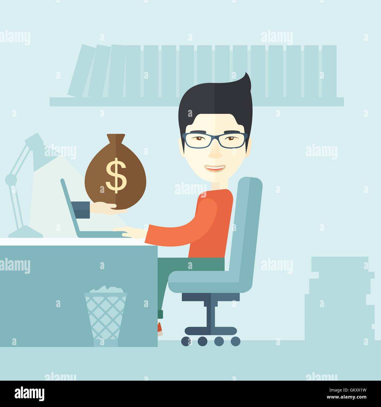 Japanese office worker Stock Vector Images - Alamy