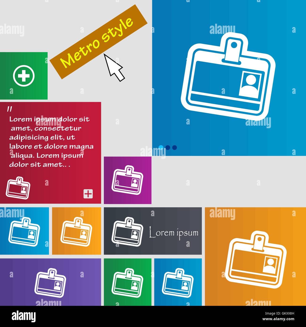 Id card icon sign. buttons. Modern interface website buttons with cursor pointer. Vector Stock ...