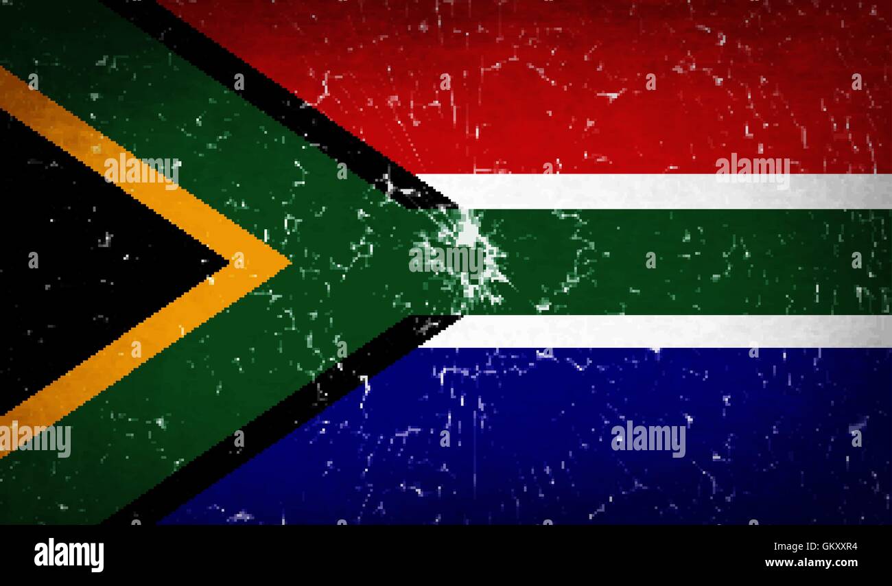 Flags South Africa with broken glass texture. Vector Stock Vector Image ...