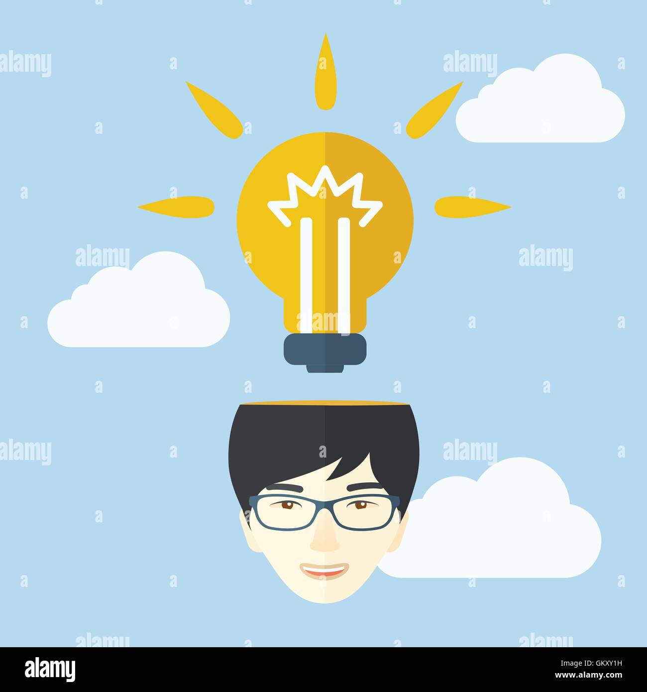 Businessman has a bright idea Stock Vector Image & Art - Alamy