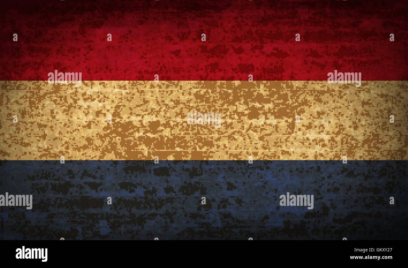 Flags Netherlands with dirty paper texture. Vector Stock Vector Image ...