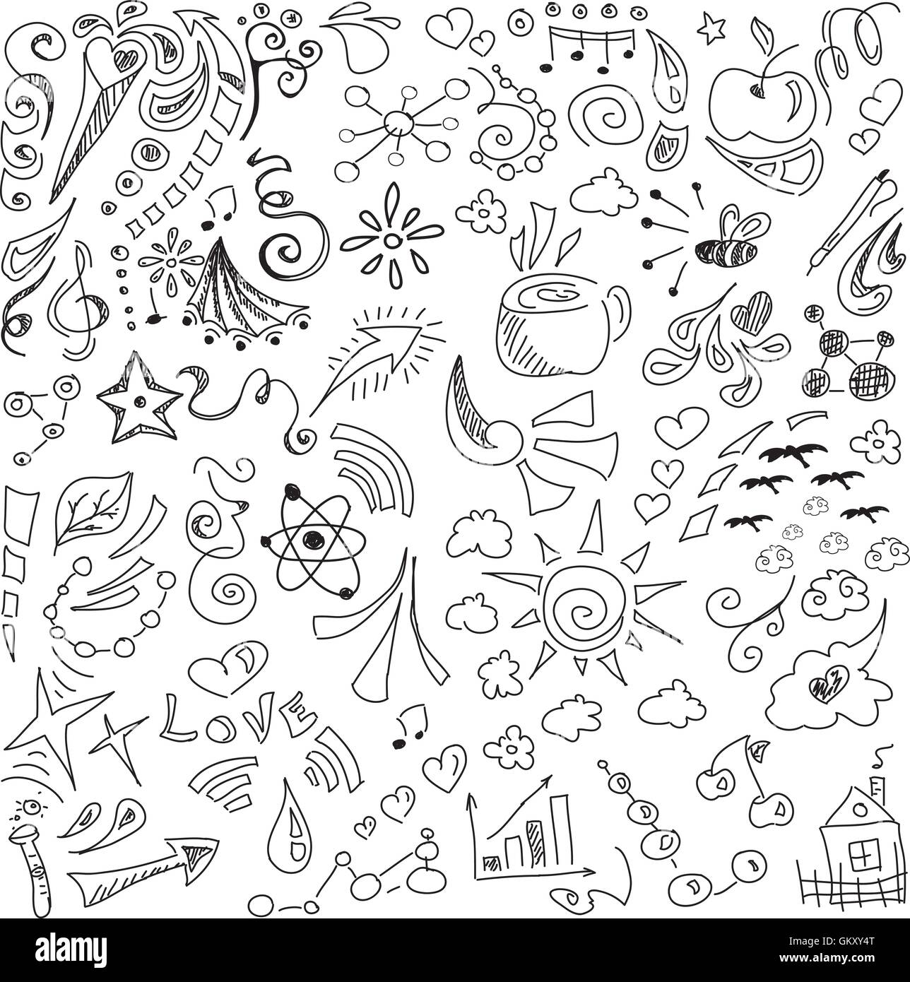 Drawn image with symbols Stock Vector Image & Art - Alamy