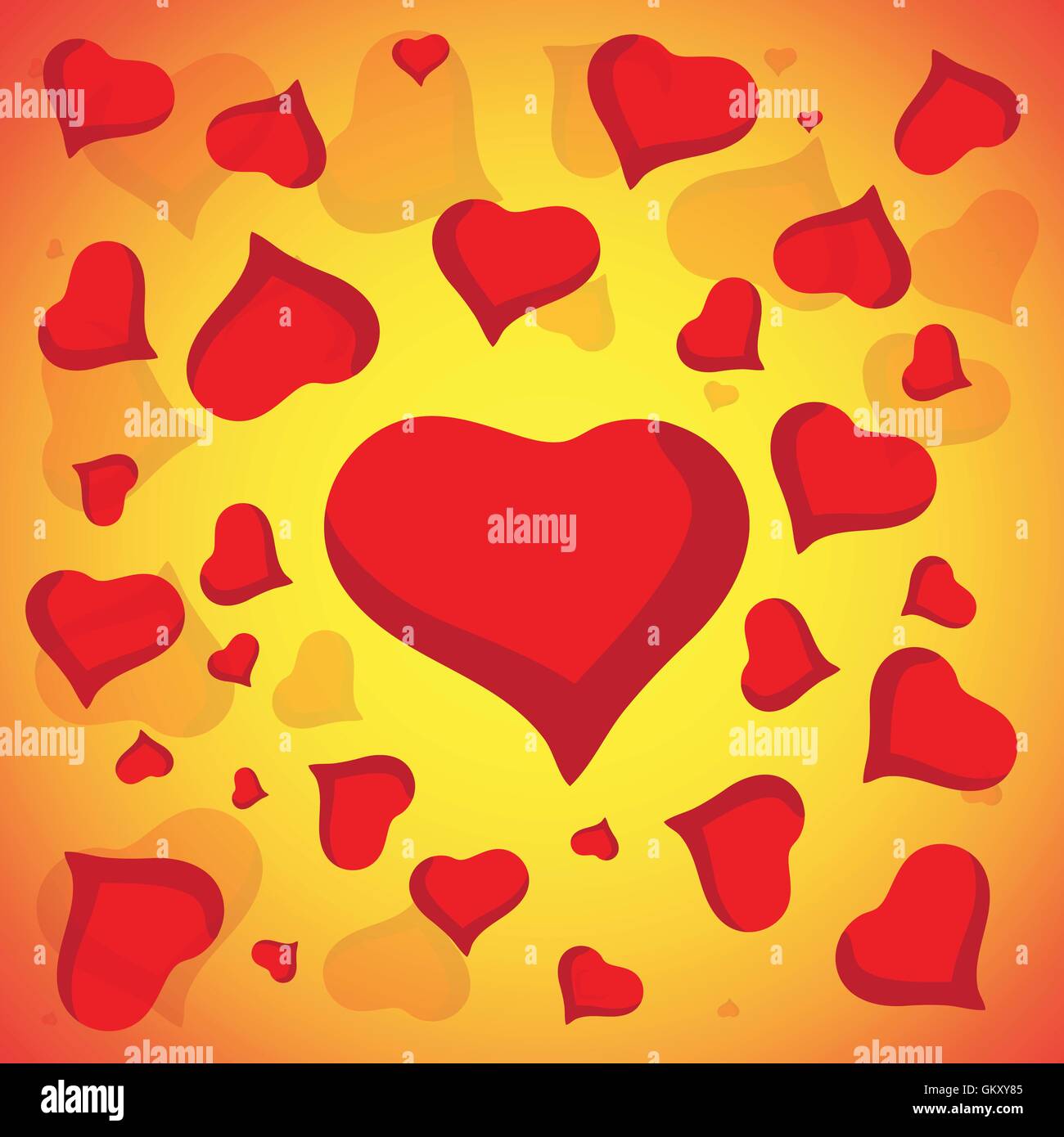 Abstract vector love background full of hearts. Valentines day for card ...