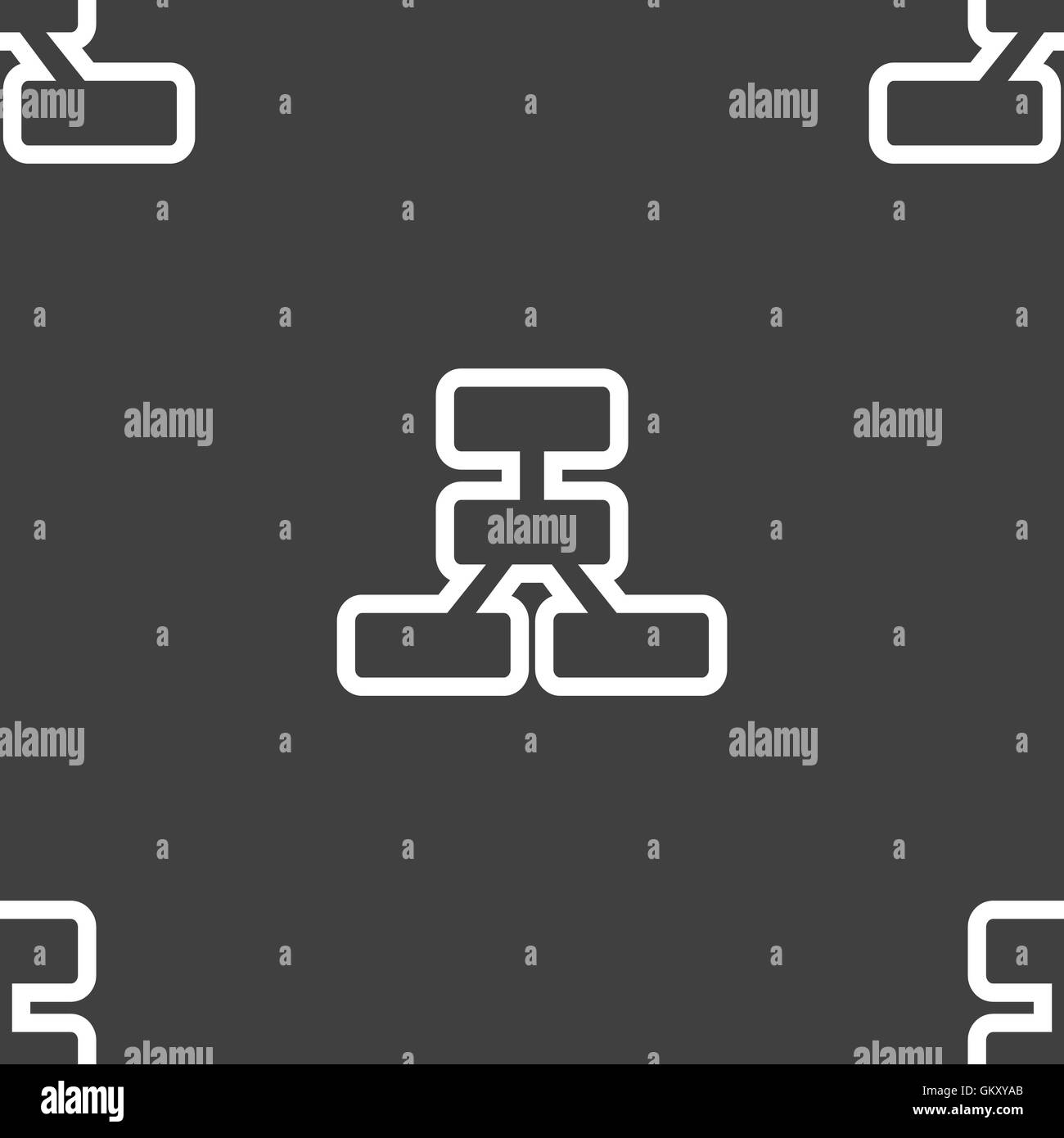 Network icon sign. Seamless pattern on a gray background. Vector Stock ...