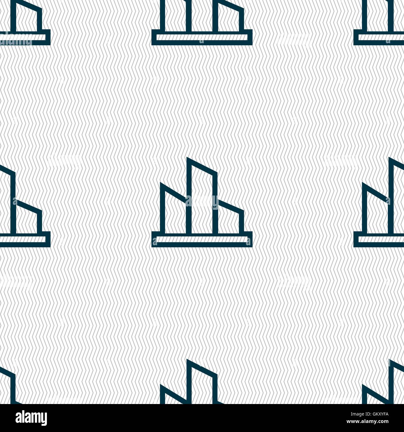 Diagram icon sign. Seamless pattern with geometric texture. Vector ...