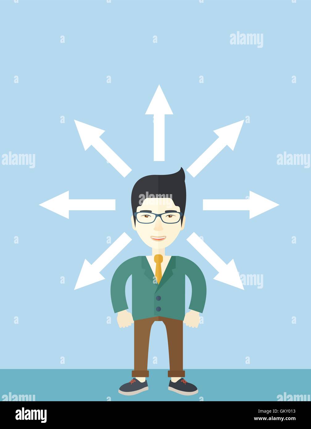 Businessman choice arrows Stock Vector Images - Alamy