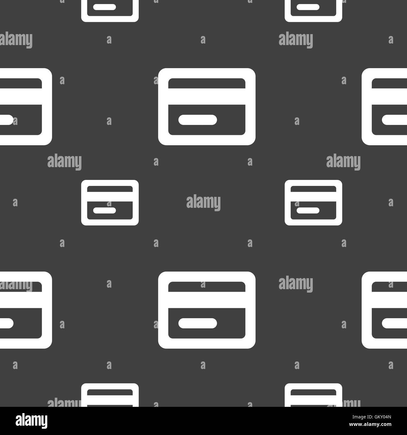 credit card icon sign. Seamless pattern on a gray background. Vector Stock Vector Image & Art ...