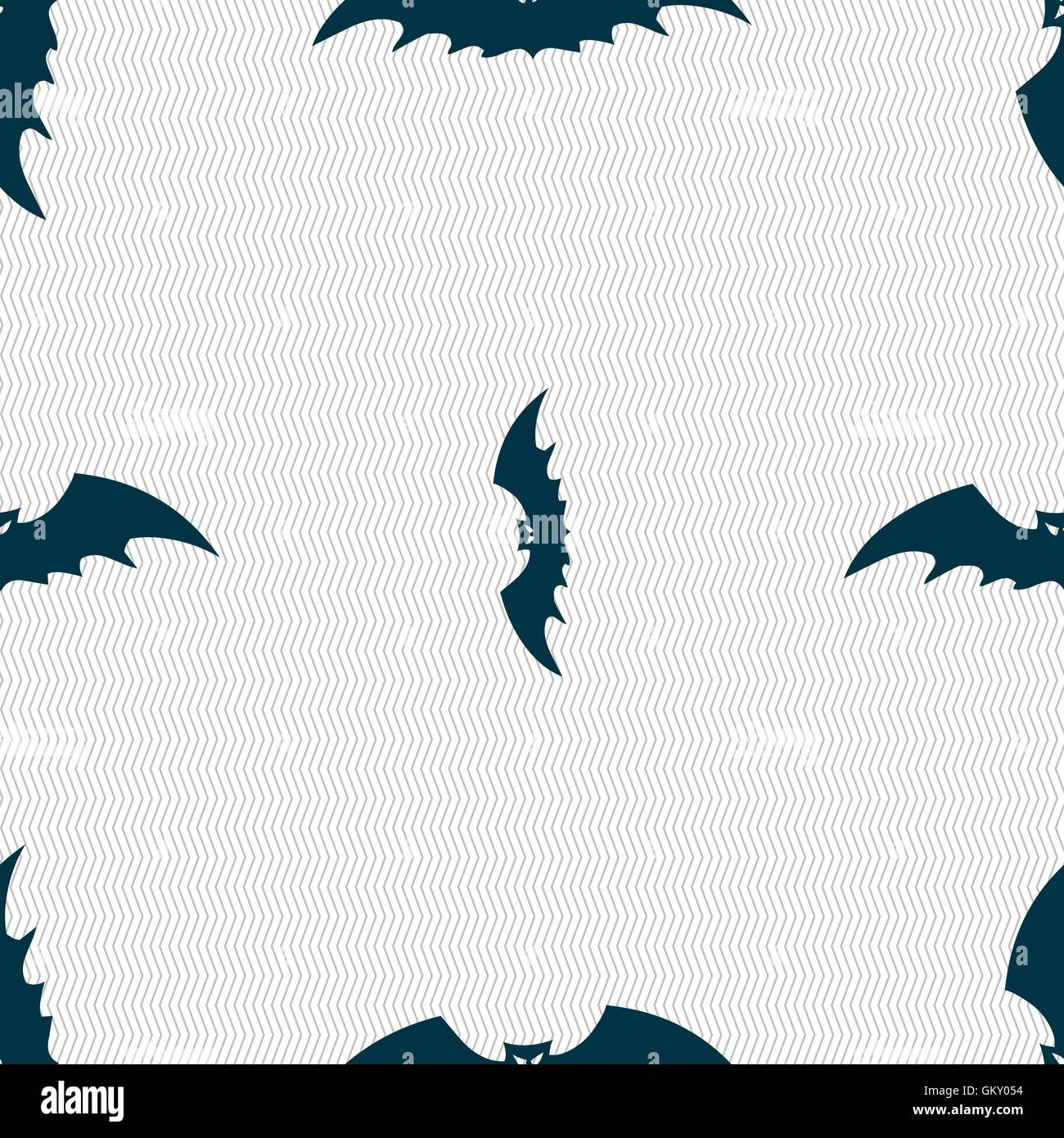 bat icon sign. Seamless pattern with geometric texture. Vector Stock ...