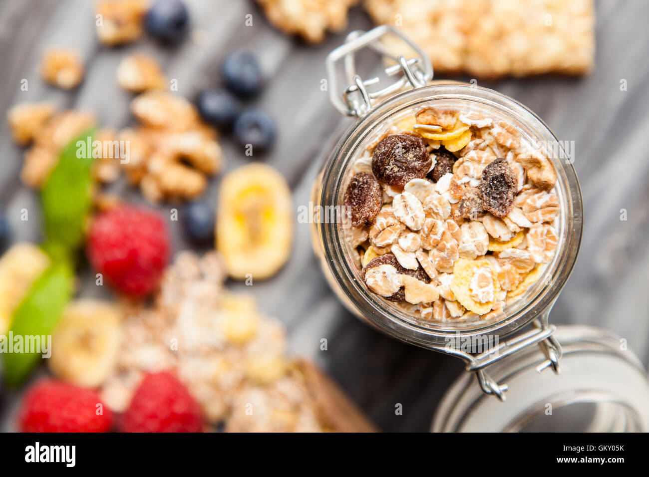 Muesli with berries Stock Photo - Alamy