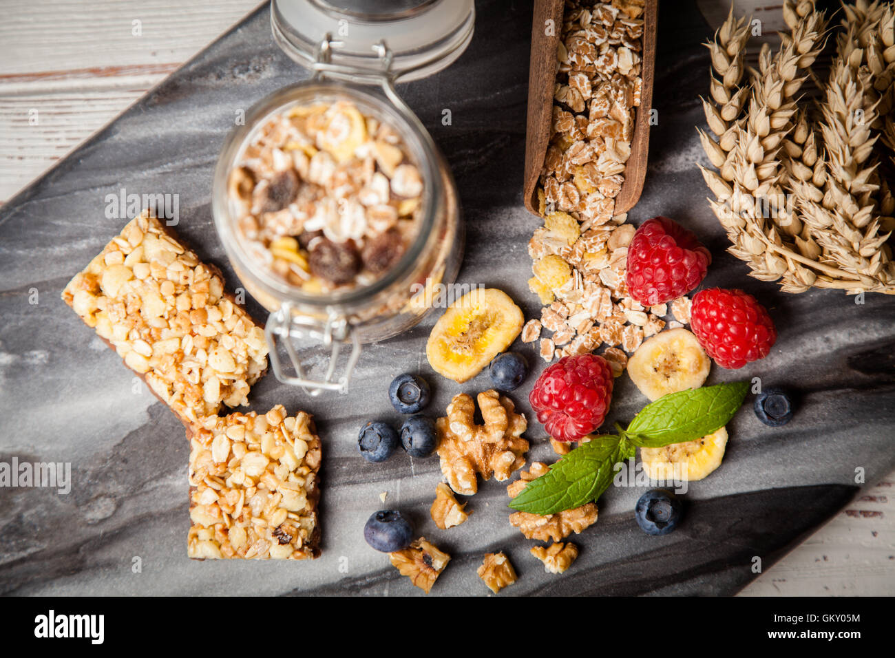 Muesli with berries Stock Photo - Alamy