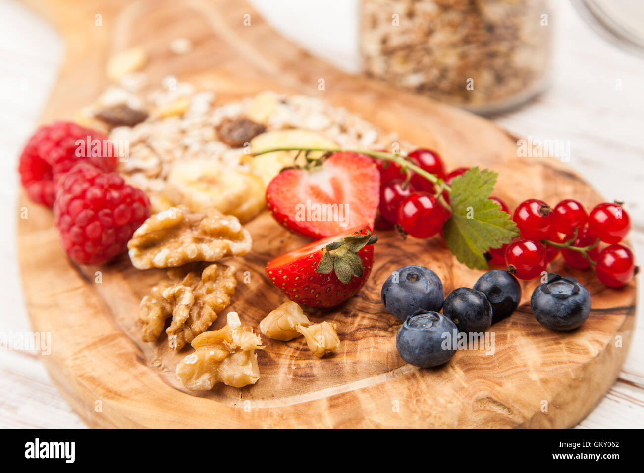 Muesli with berries Stock Photo - Alamy