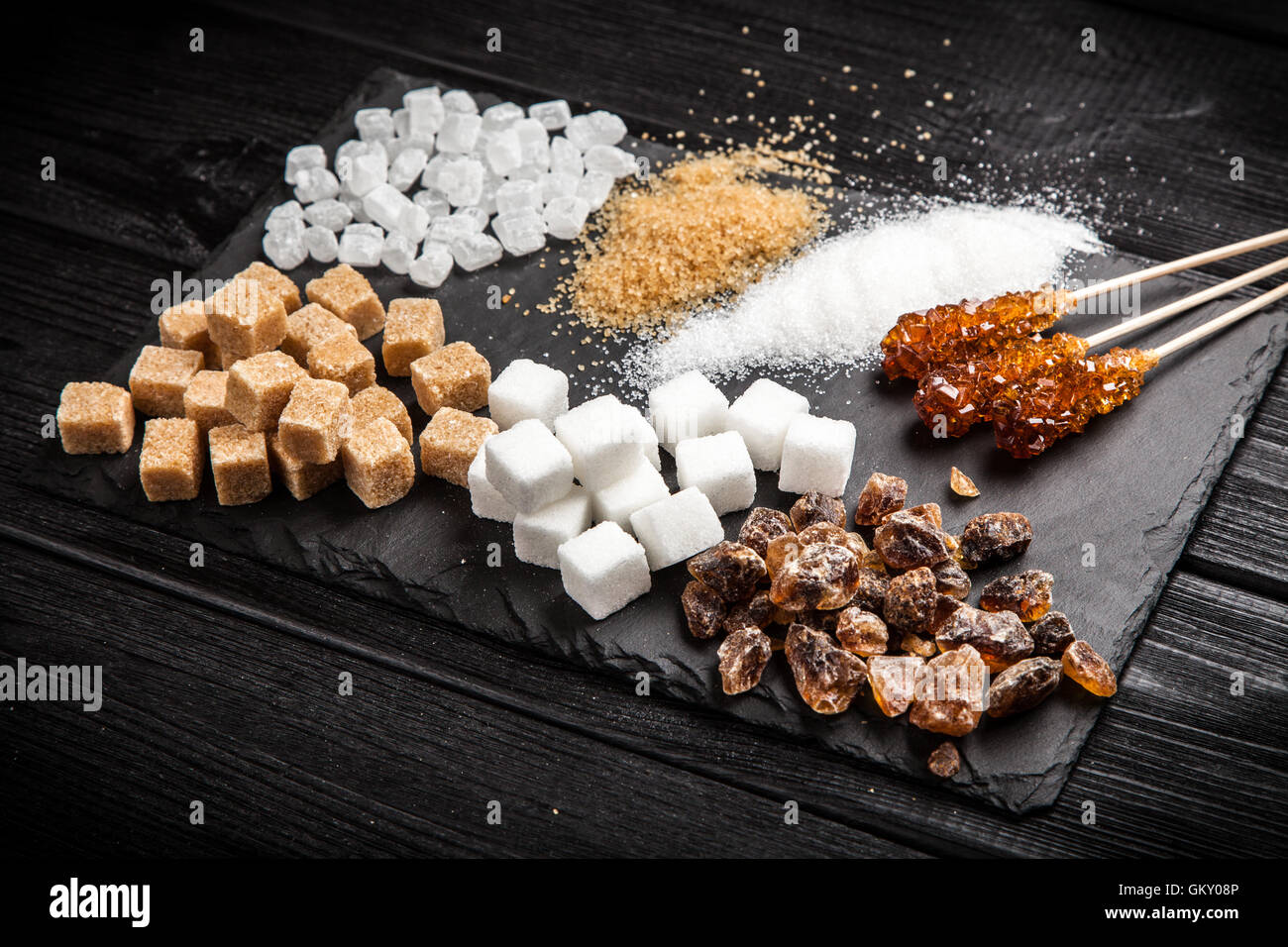 DIfferent types of sugar Stock Photo - Alamy
