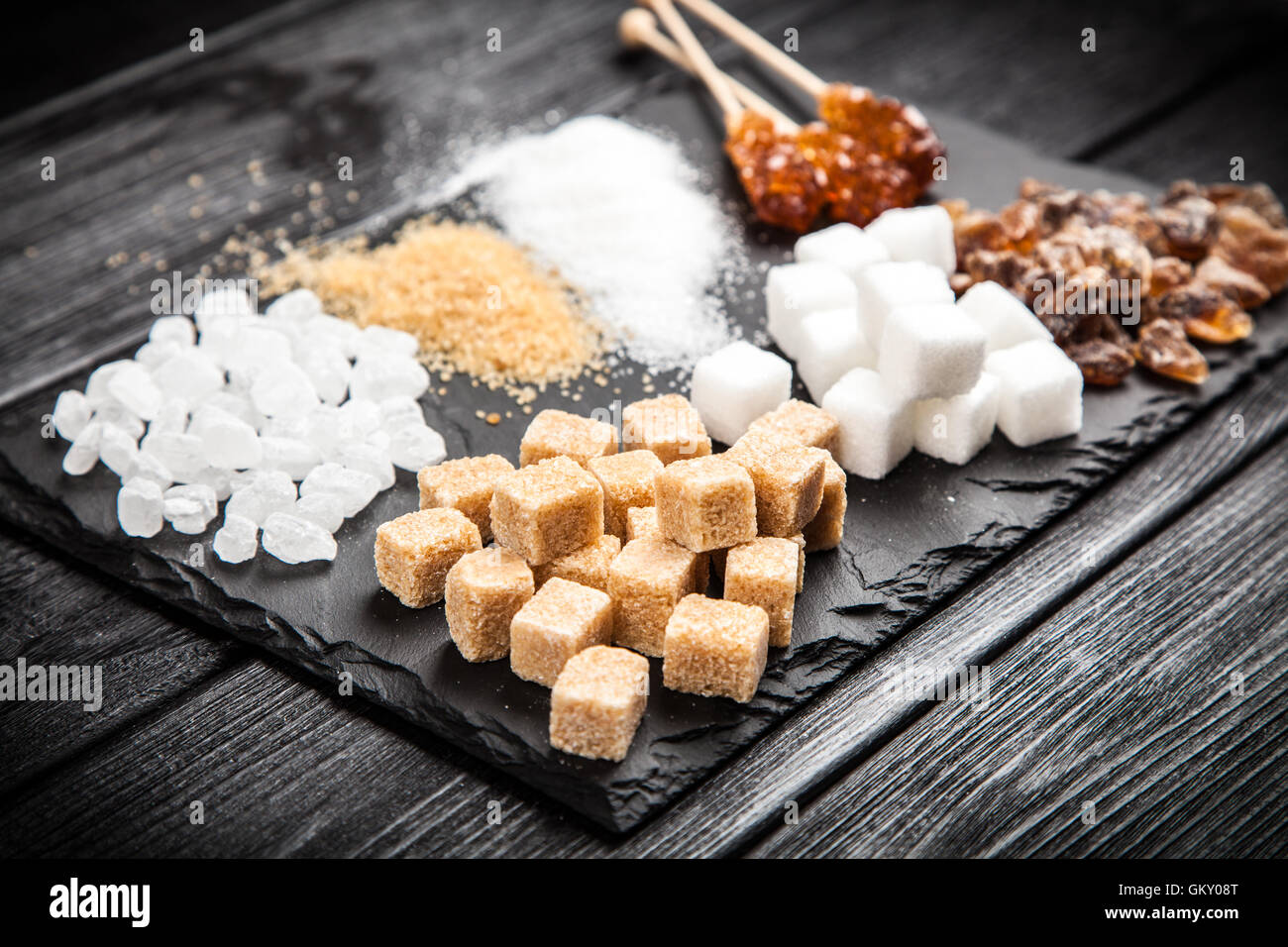 DIfferent types of sugar Stock Photo - Alamy