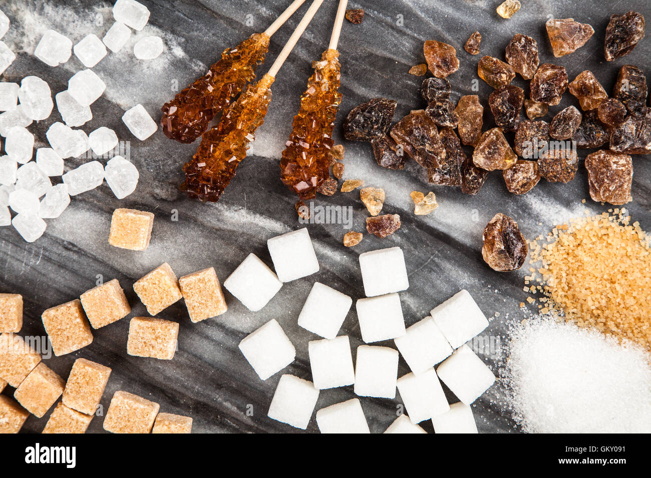 DIfferent types of sugar Stock Photo - Alamy