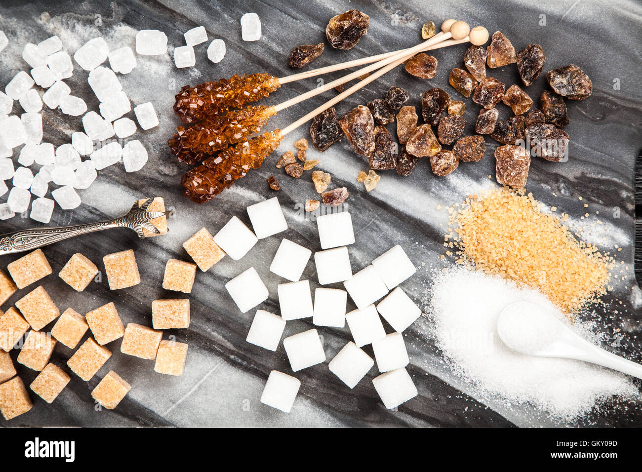DIfferent types of sugar Stock Photo - Alamy