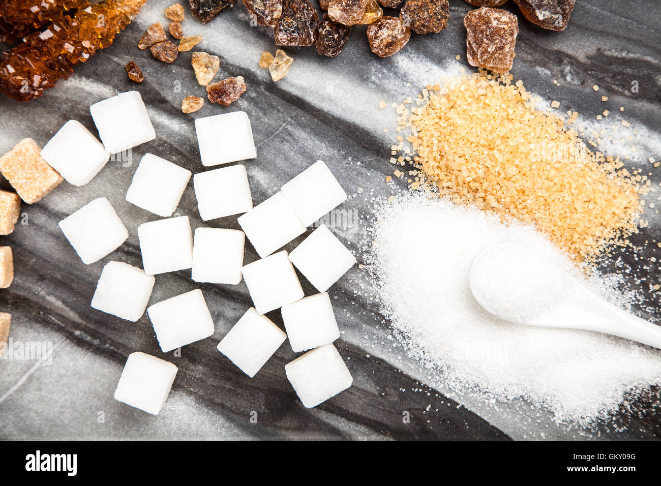 DIfferent types of sugar Stock Photo - Alamy