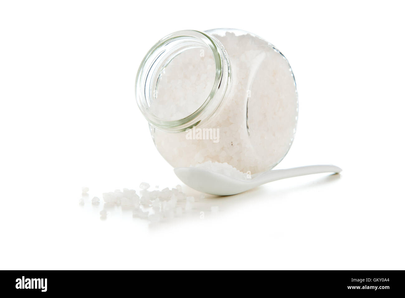 Salt in a glass container Stock Photo - Alamy