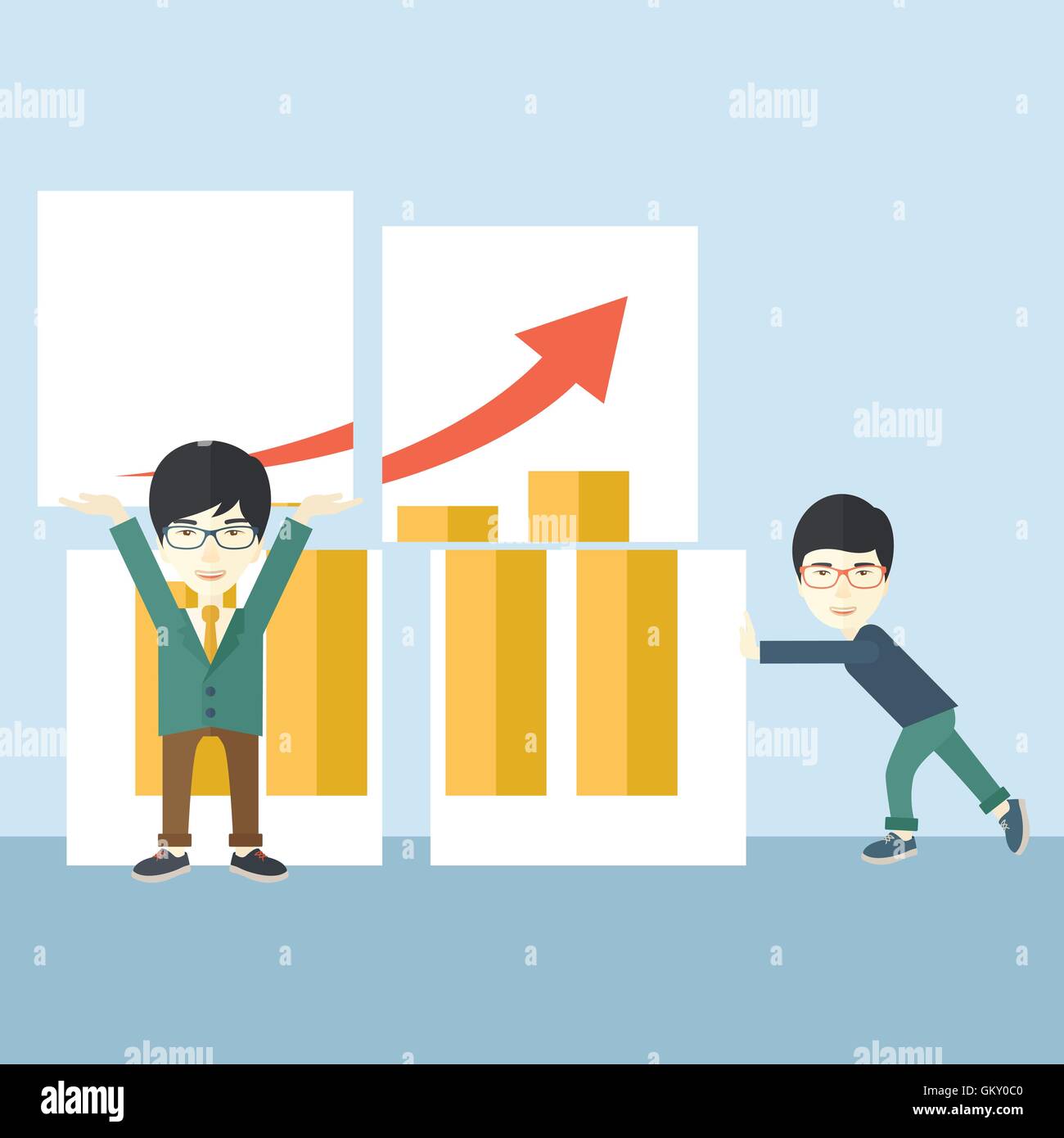 Two successful chinese guys Stock Vector Image & Art - Alamy