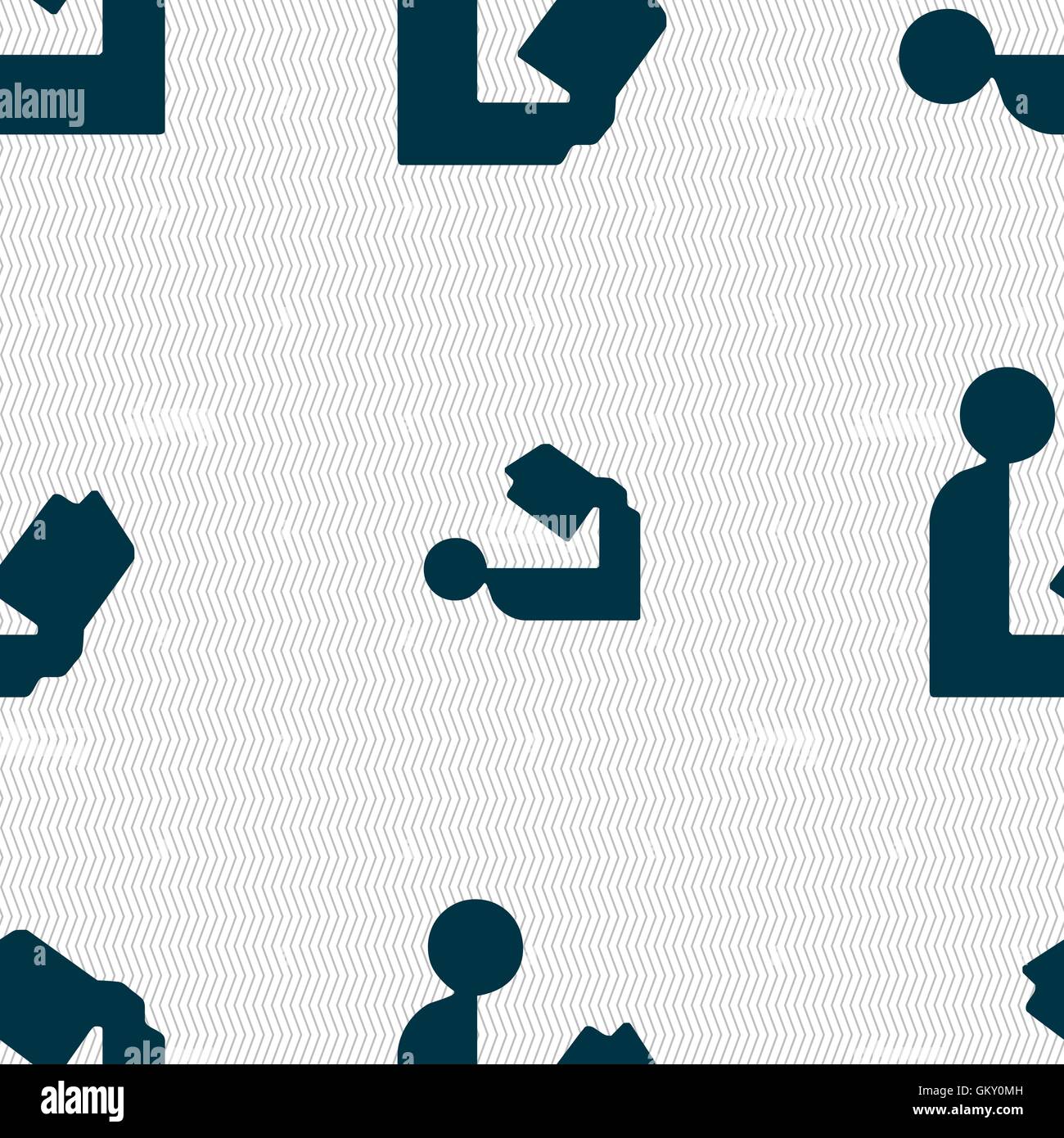 read a book icon sign. Seamless pattern with geometric texture. Vector ...