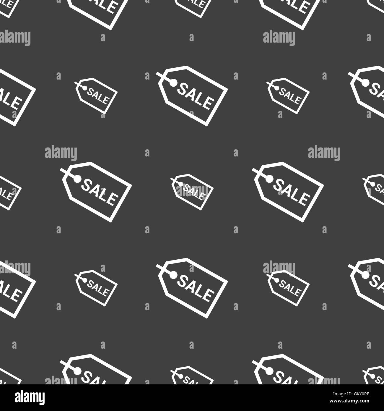Sale icon sign. Seamless pattern on a gray background. Vector Stock ...