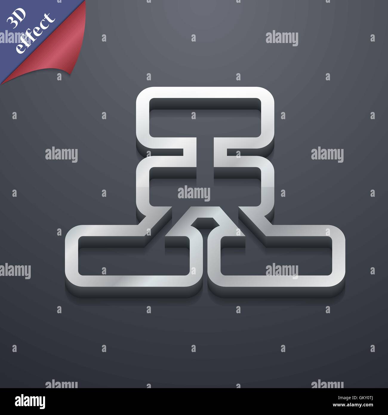 Network icon symbol. 3D style. Trendy, modern design with space for ...