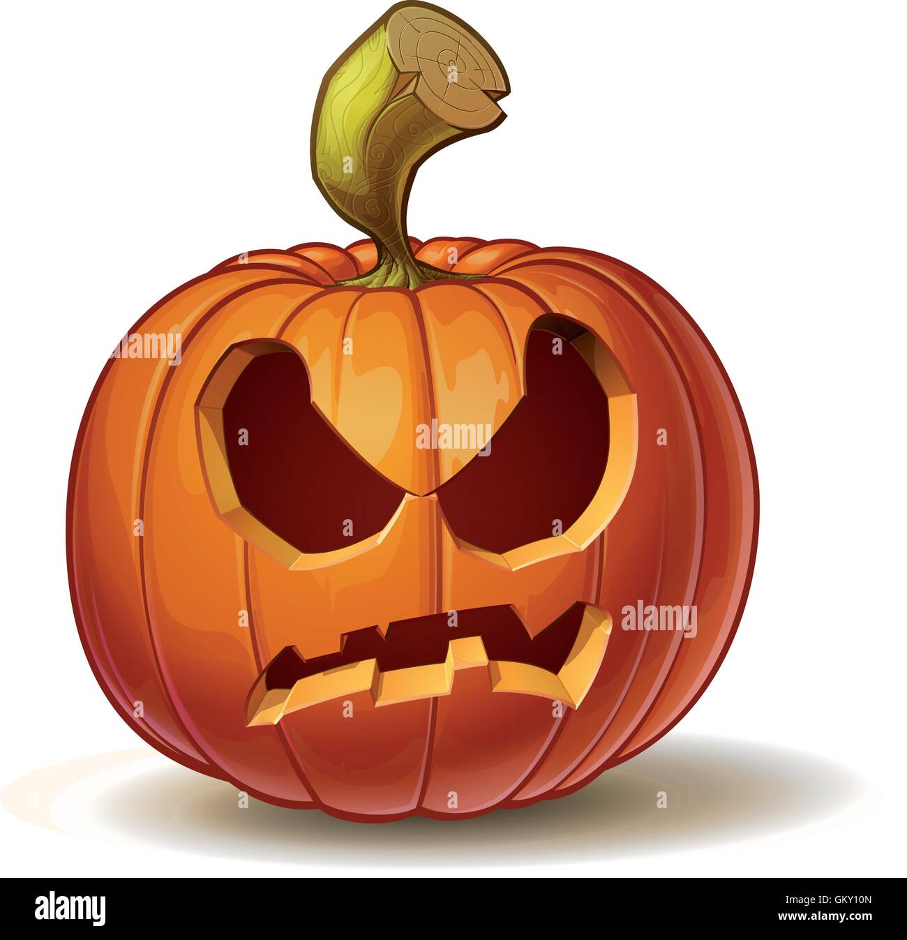 Jack O Lantern Enojado Scary Orange Halloween Pumpkin With Angry