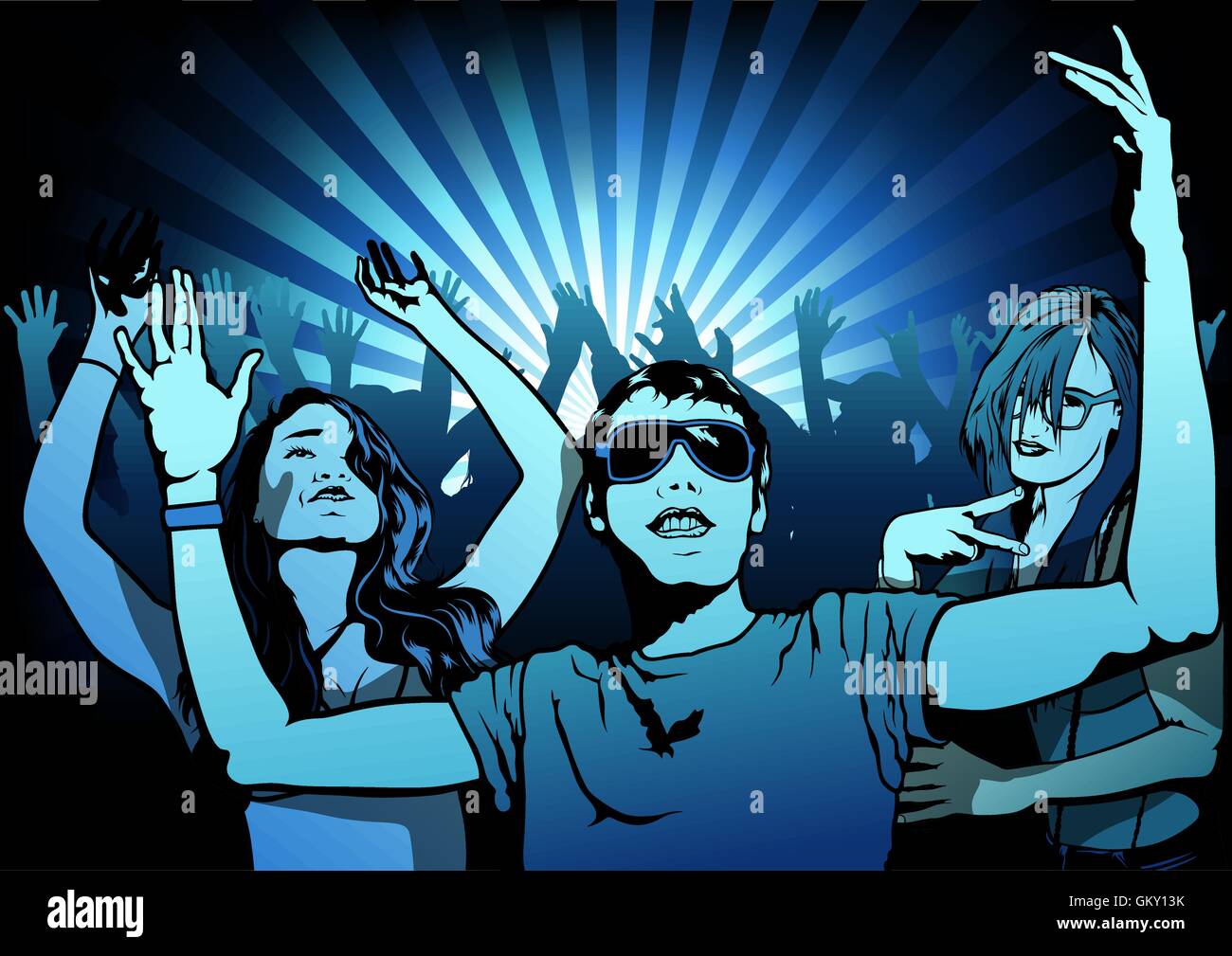 Blue lady night club Stock Vector Images - Alamy